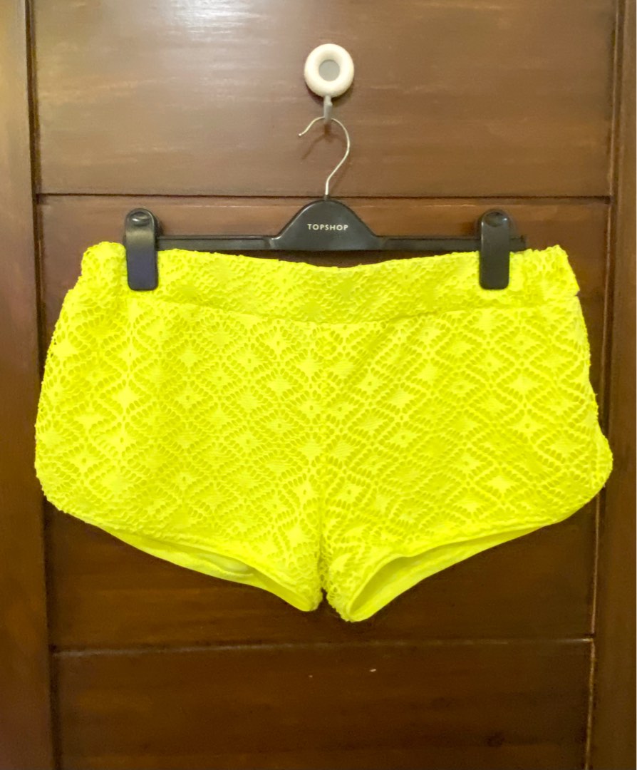 Milken Neon Yellow low rise Swim Shorts, Women's Fashion, Bottoms ...