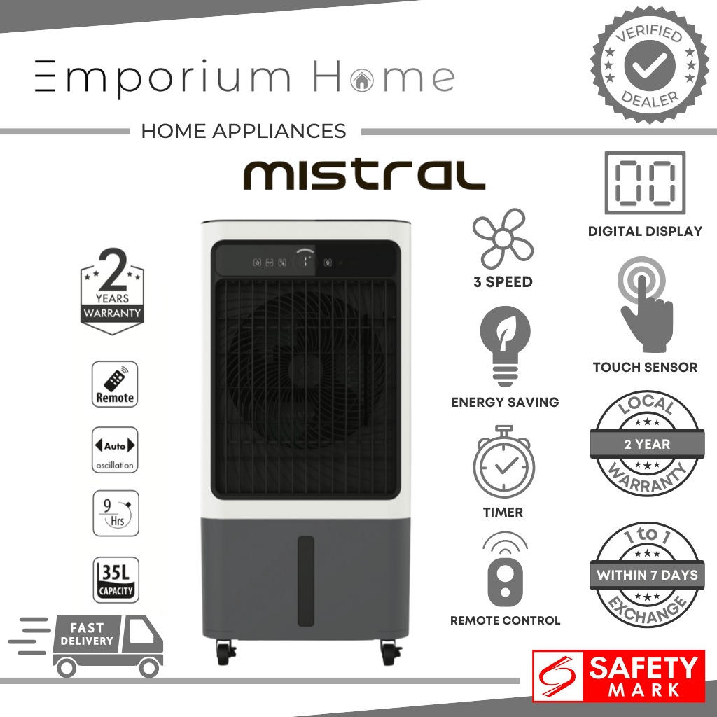 Mistral 35L Air Cooler MAC3500R, Furniture & Home Living, Lighting ...
