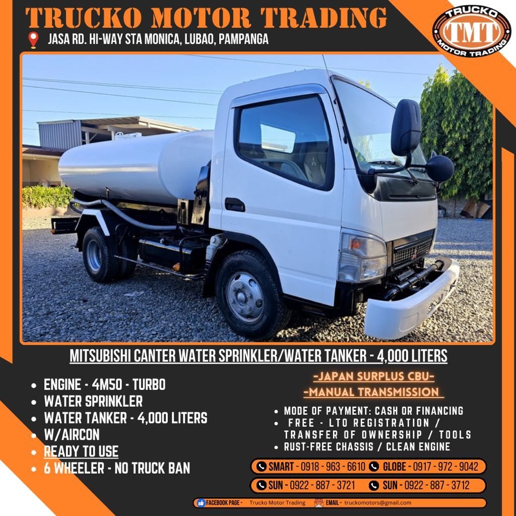 Mit Canter Water Sprinkler/Tanker 4,000 Lt - Japan Surplus New Arrival ...