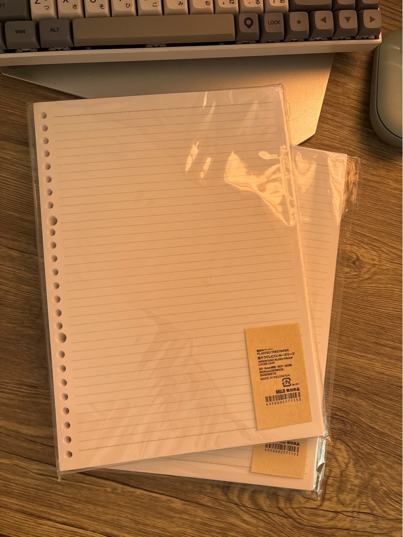Muji B5 looseleaf (26 rings), Hobbies & Toys, Stationary & Craft, Stationery & School Supplies ...