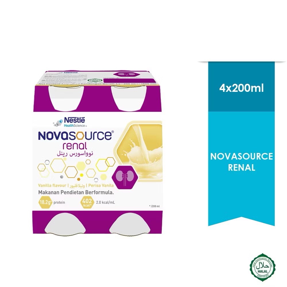 Nestle Novasource Renal Vanilla Flavour, Health & Nutrition, Health ...