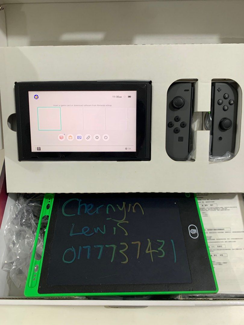 Nintendo switch v1 complete set, Video Gaming, Video Game Consoles ...