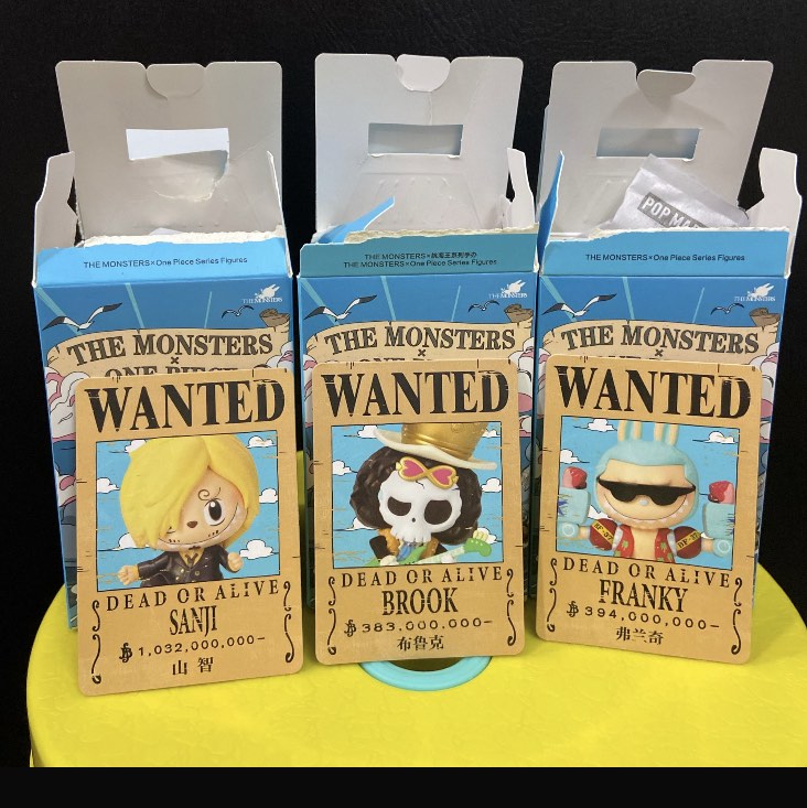 One Piece Labubu (OP LBB) | POP mart | Sanji, Brook and Frankie ...
