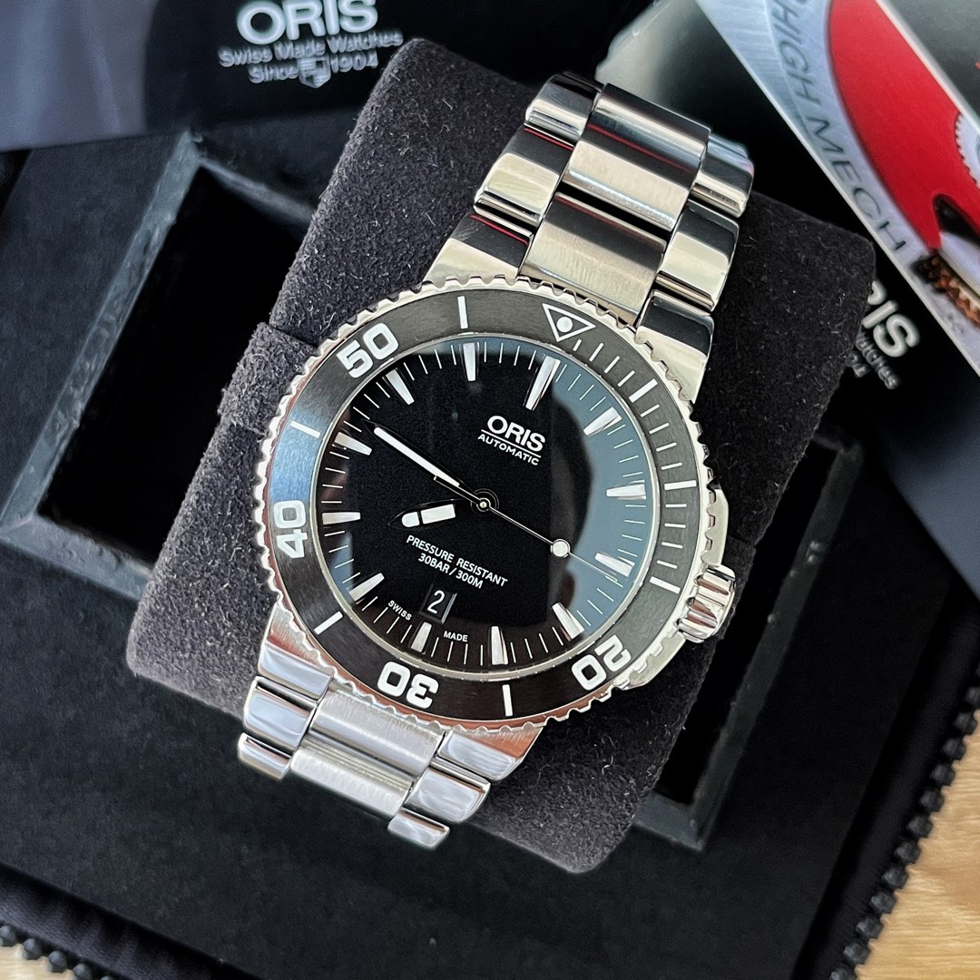 Oris Aquis Date Black Matte Ceramic Bezel, Men's Fashion, Watches & Accessories, Watches on ...