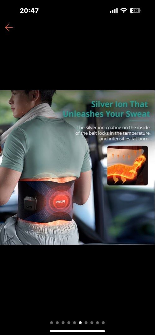 Philips EMS Massage kempis perut, Health & Nutrition, Massage Devices ...