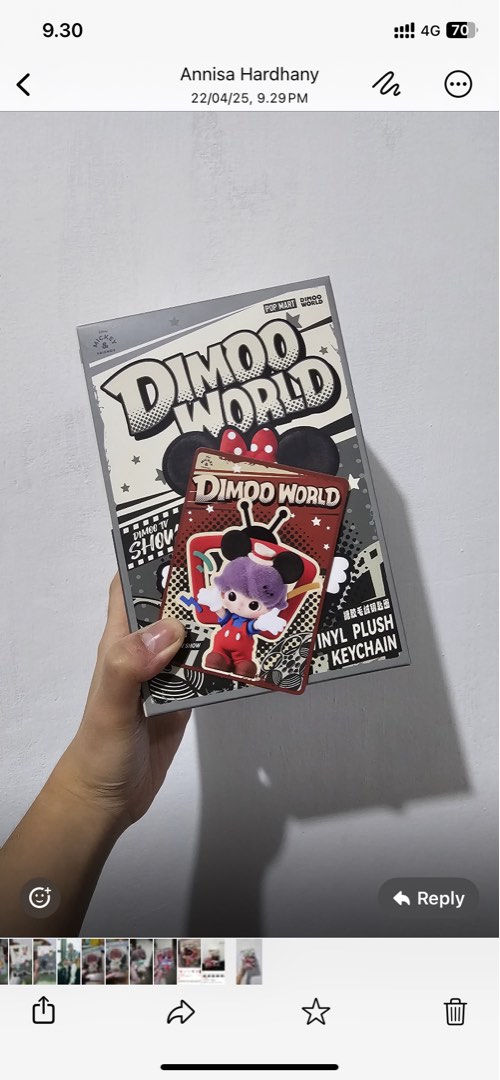 POP MART DIMOO WORLD × DISNEY Series-Vinyl Plush Keychain Blind Box ...