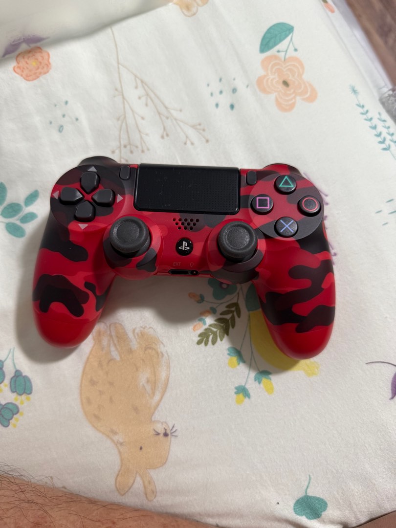 PS4 DualShock 4 Wireless Controller Camo Red Colour, Video Gaming ...