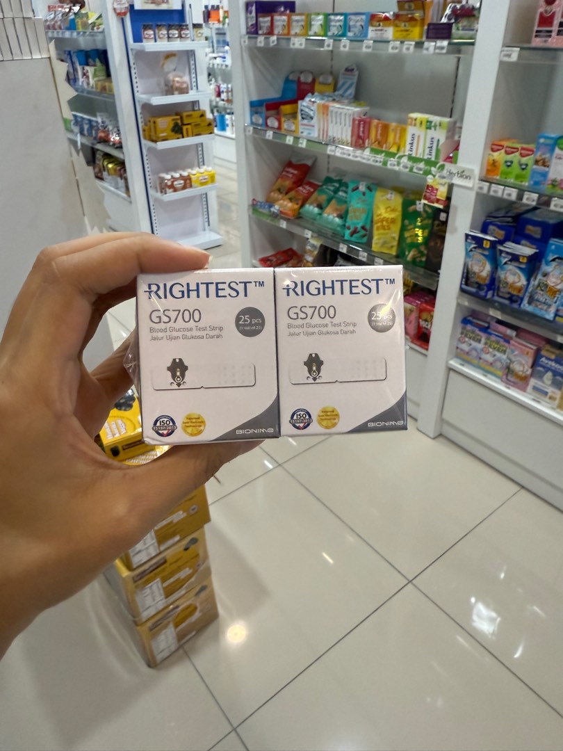 Rightest glucose strips set 50’s gs700, Health & Nutrition, Medical ...