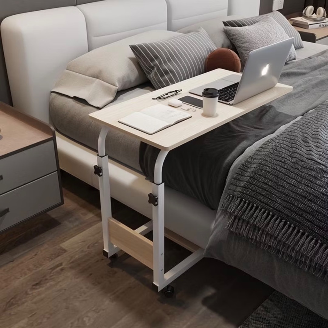 Rolling Bedside Laptop Table | Adjustable Height Side Table | Sofa Side ...