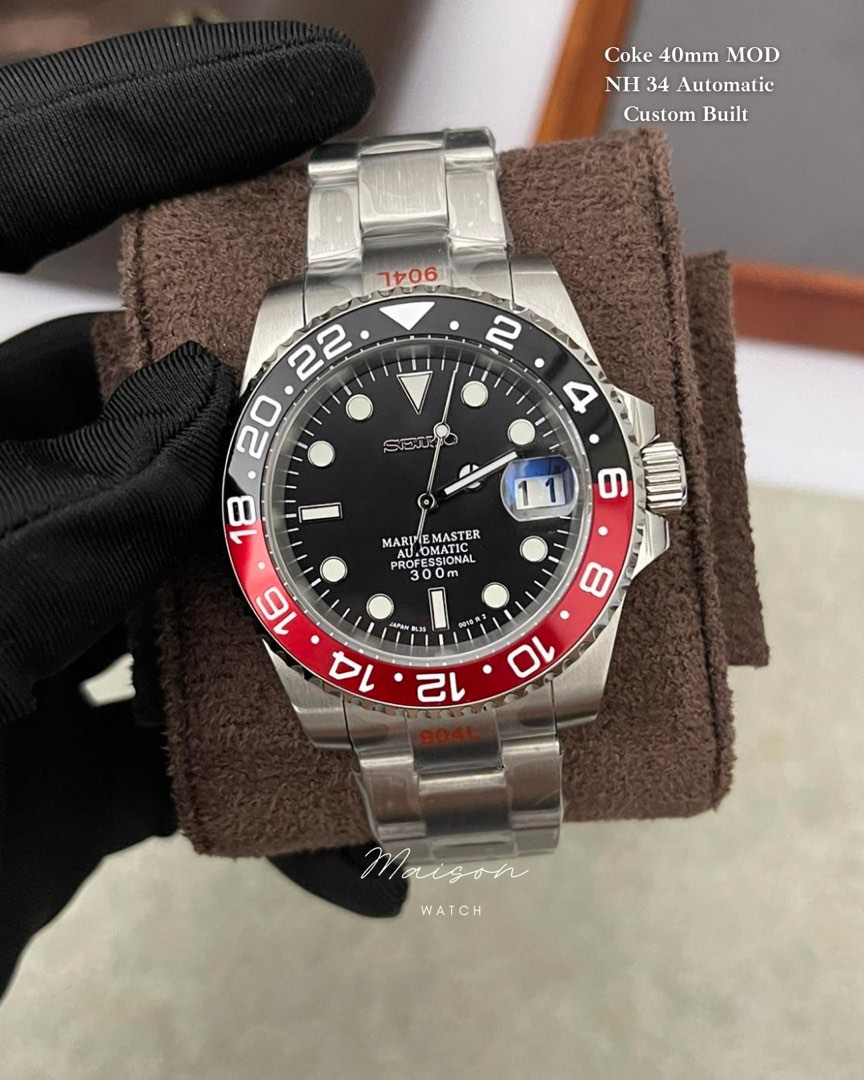 Seiko coke 40mm MOD, Luxury, Watches on Carousell