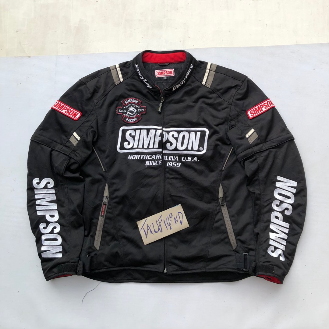 Simpson racing Jacket Size LL Yellow corn jaket kushitani harley bates ...
