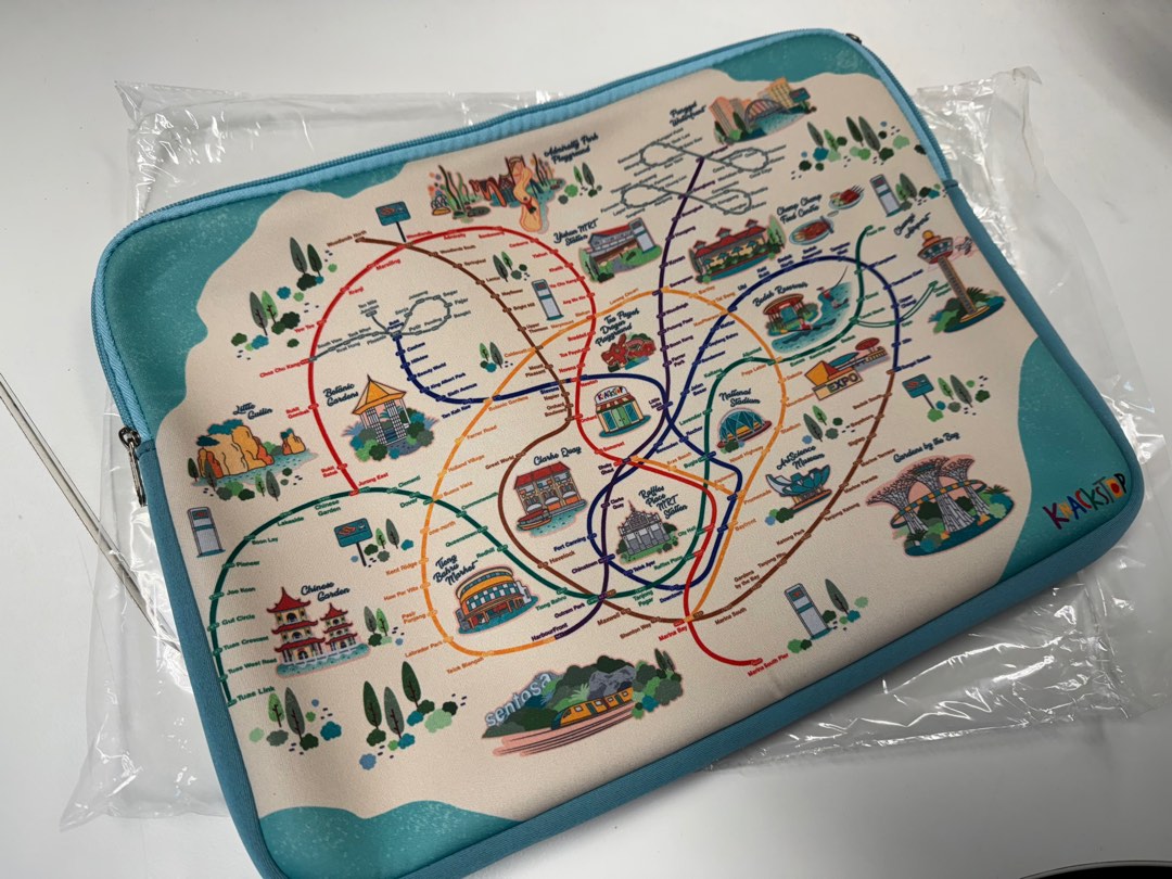 Singapore MRT Map Laptop Sleeve - up to 15 inch, Computers & Tech ...