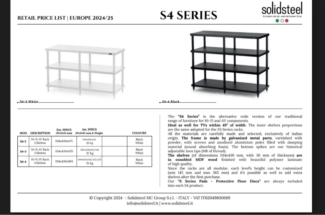Solid steel s4 HiFi rack, Audio, Soundbars, Speakers & Amplifiers on ...