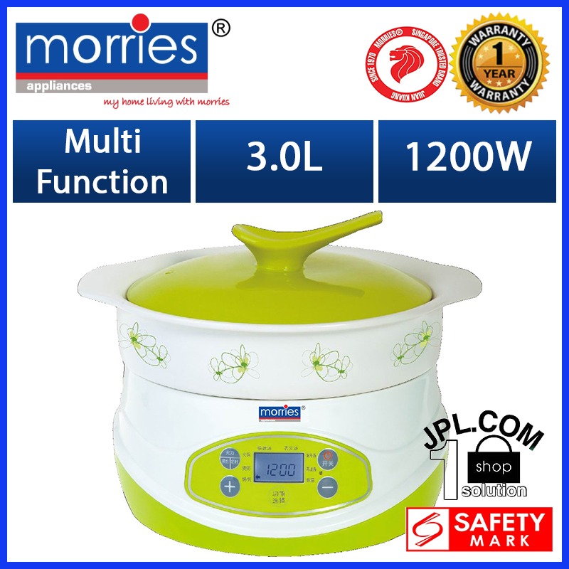 Stock Clearance - Morries 3.0L Healthy Ceramic Cooker/Slow Cooker ...