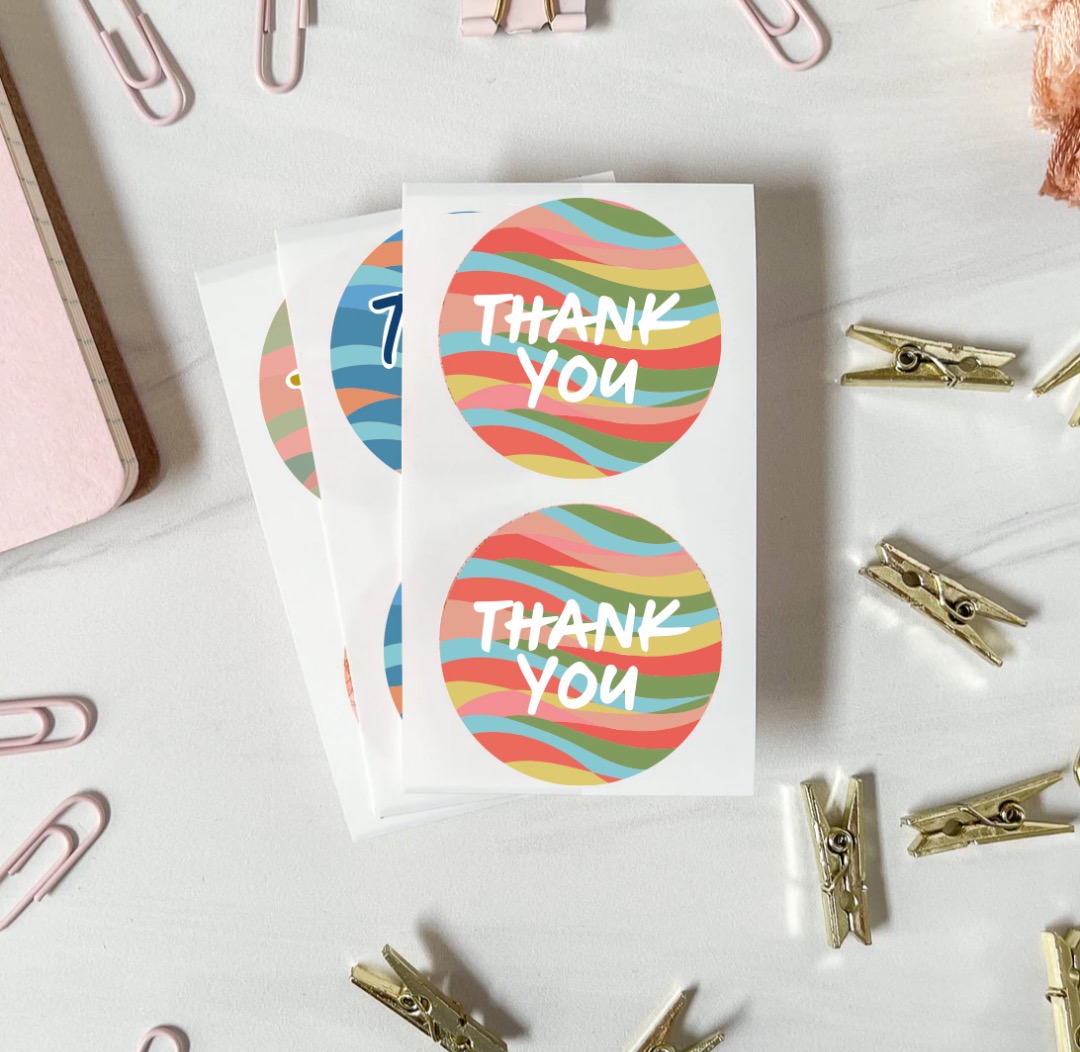 LOCO Thank You Stickers (L-Size) for carton boxes / mailing, Hobbies ...