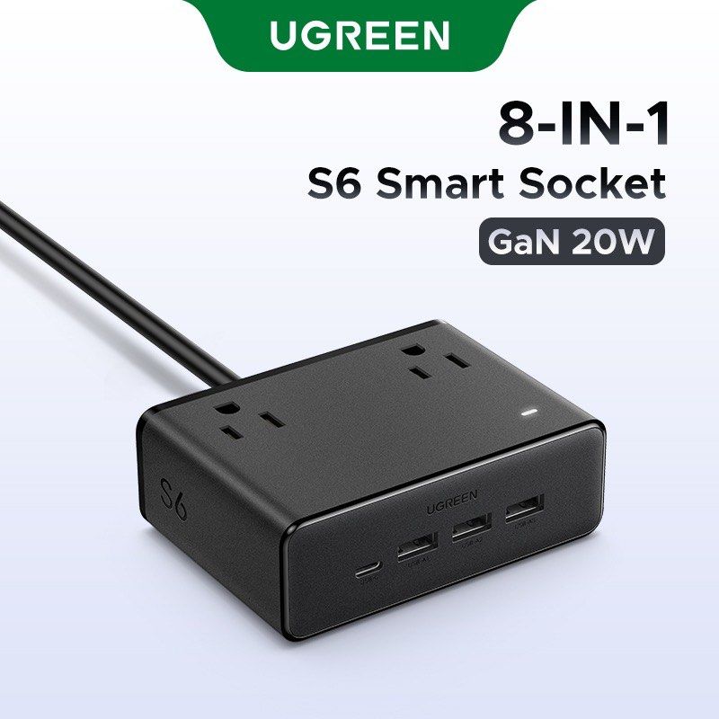 UGREEN 8 IN 1 Multi-Function Socket Power Socket S6 Smart Socket GaN ...
