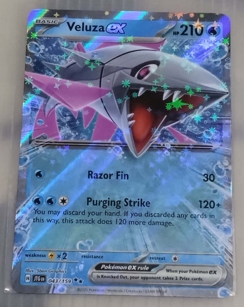 Veluza ex 043 Pokemon TCG Journey Together, Hobbies & Toys, Toys ...