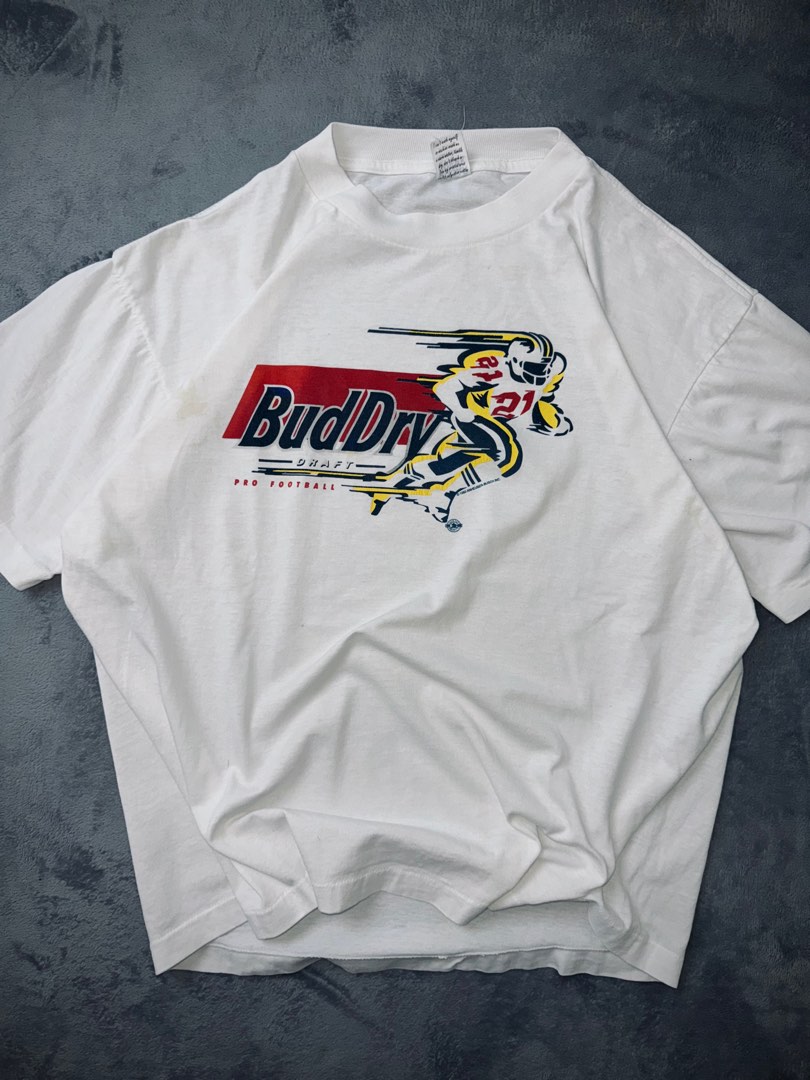 Vintage 90’s Bud Dry Pro Football Draft, Men's Fashion, Tops & Sets ...