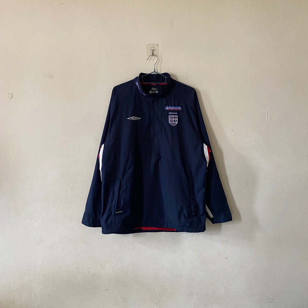 Vintage England Umbro Half Zipper Windbreaker Jacket, Men's Fashion ...