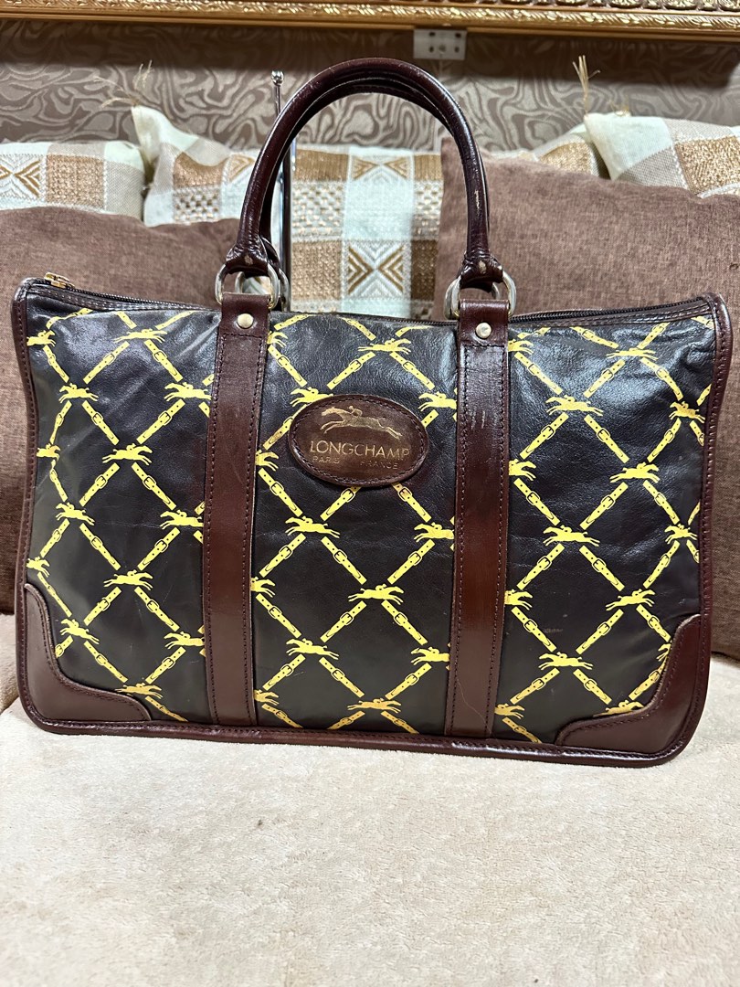 Vintage Longchamp Laptop Bag, Luxury, Bags & Wallets on Carousell