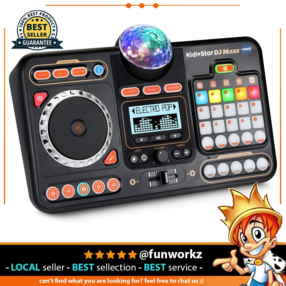 VTech KidiStar DJ Mixer Black, Hobbies & Toys, Toys & Games on Carousell