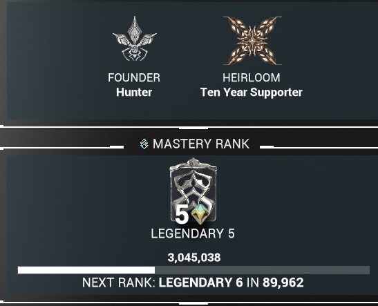 Warframe Founder Account/10 year Supporter MR 35 | LR 5, Video Gaming ...