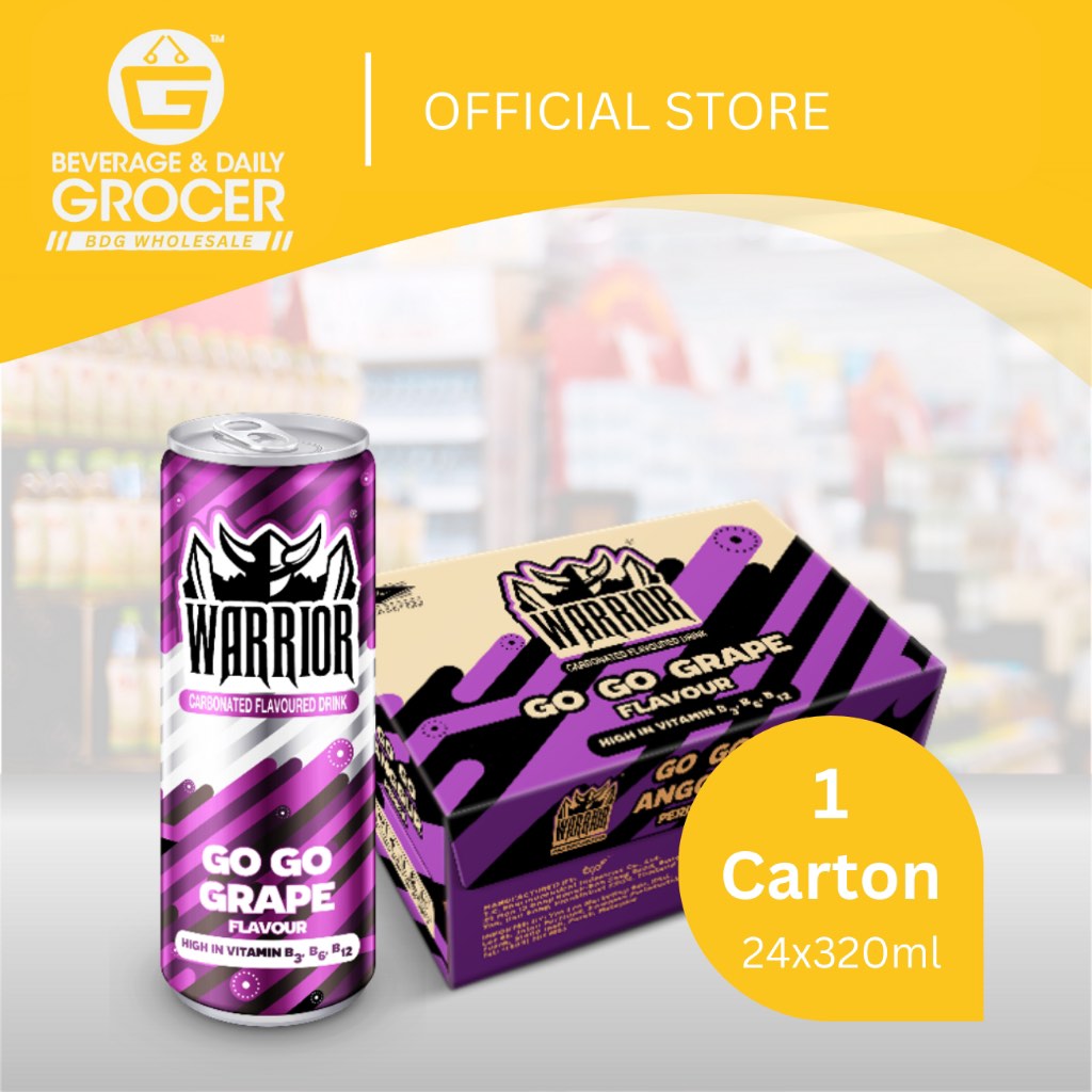 warrior grape soda carton (24 x 320ml), Food & Drinks, Beverages on ...