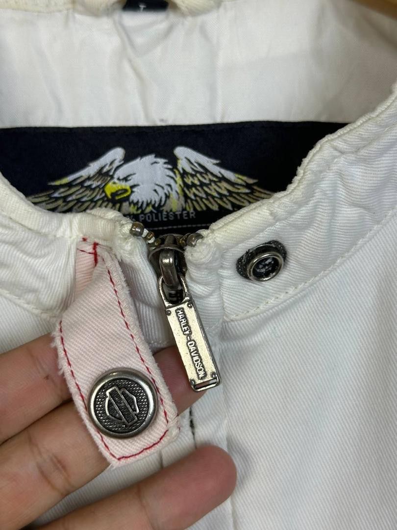 Women's Harley Davidson Denim Ride Jacket (Pit 22), Women's Fashion ...