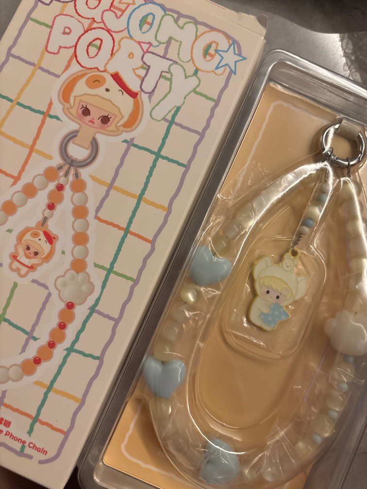 Popmart Pajama Party phone chain, Hobbies & Toys, Toys & Games on Carousell