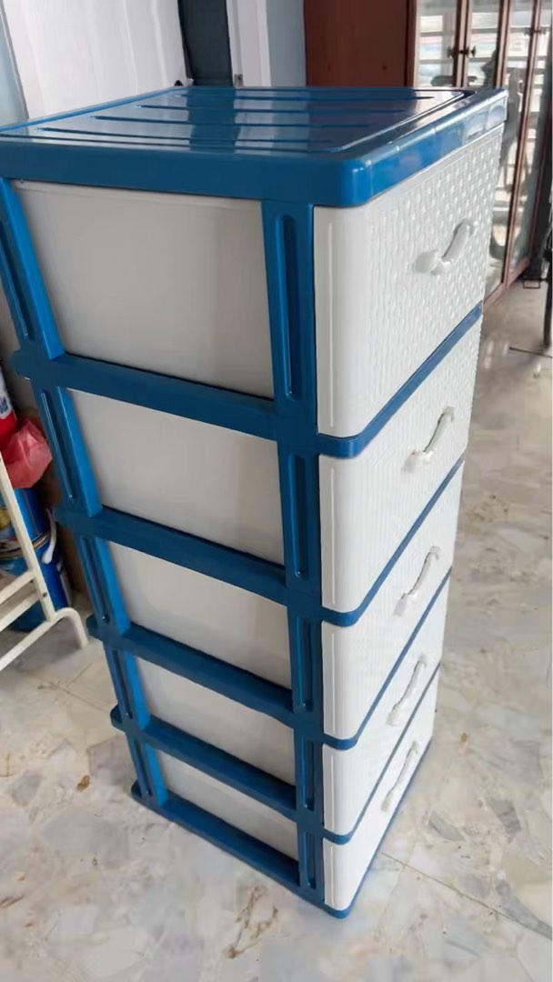 5-Drawer Plastic Storage Cabinet, Furniture & Home Living, Furniture ...