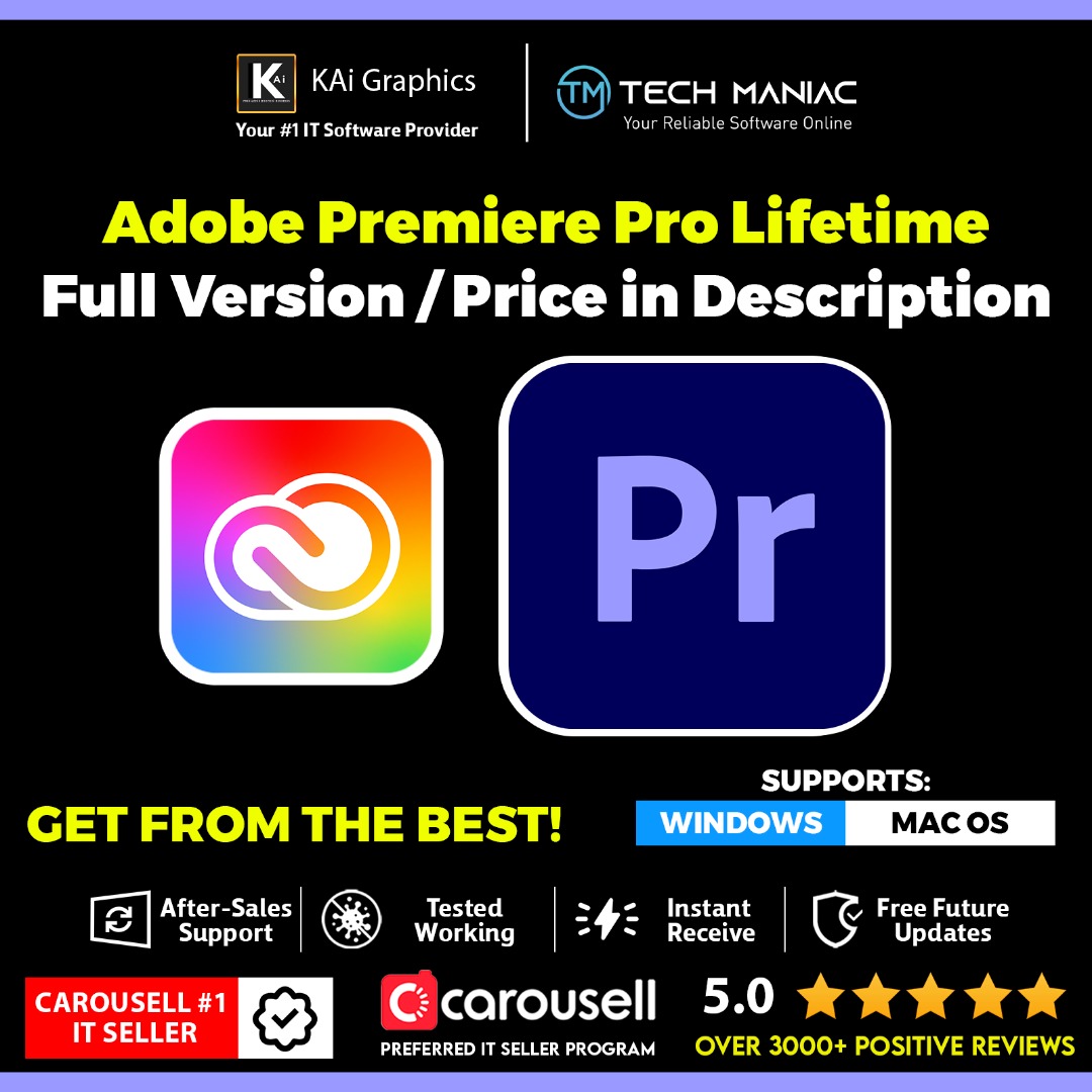 ⭐ Adobe Premiere Pro Lifetime Software - Video Editing Software tool ...