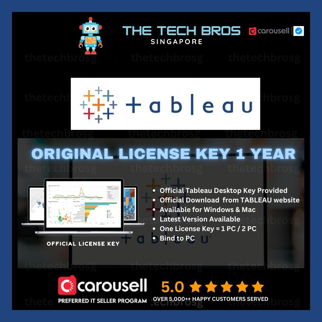 ⭐️Authentic Tableau Desktop License Key for Windows & MacOs for 1 Year ...