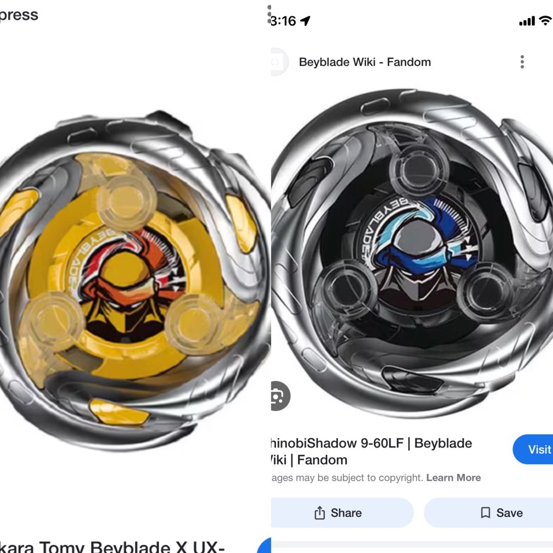 Beyblade X ShinobiShadow UX-05 02 and 03, Hobbies & Toys, Toys & Games ...