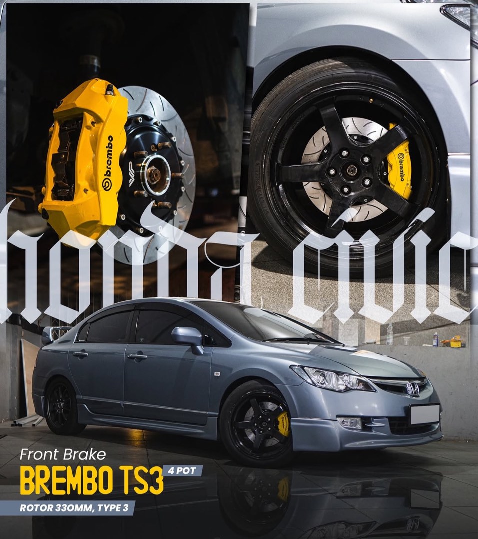 Brembo TS3 Big Brake Kit – 4-Piston Monoblock / 330mm Type 3 Rotors ...