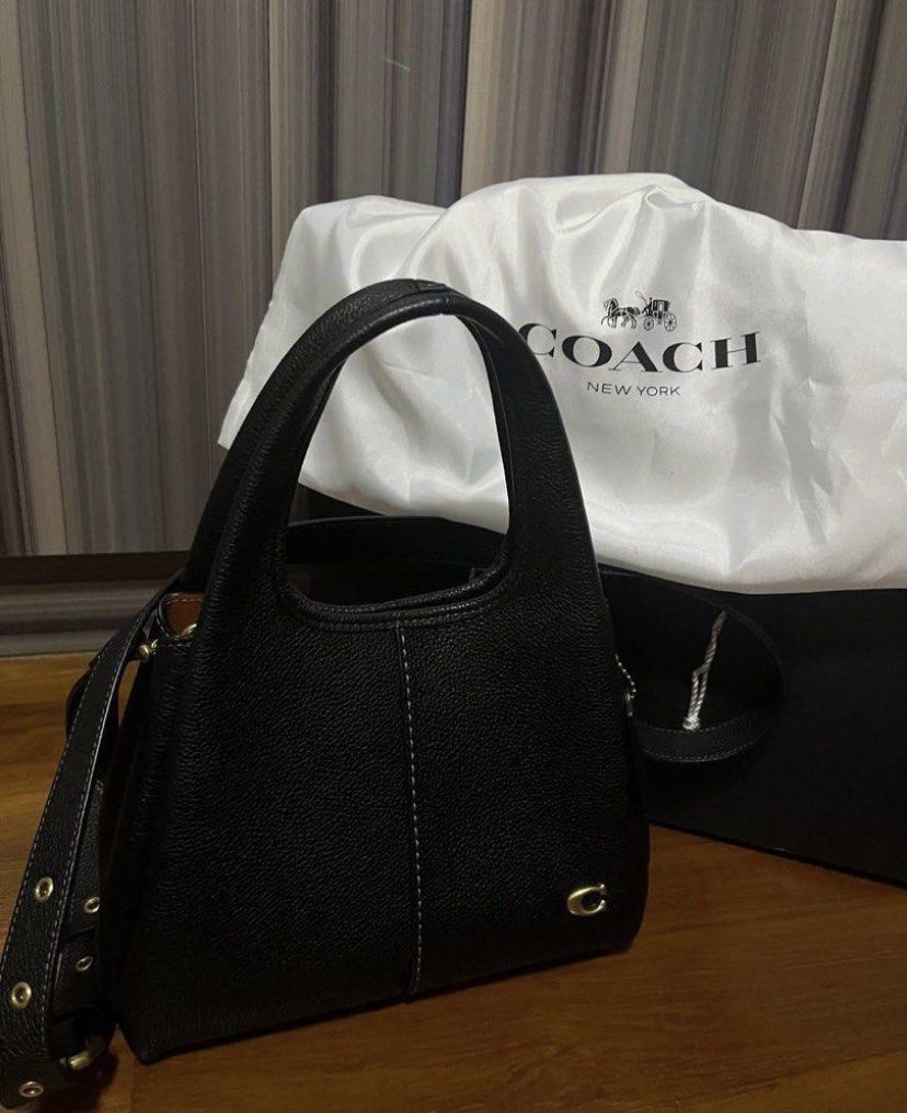Coach lana 23 top handle crossbody bag black color, Fesyen Wanita, Tas ...