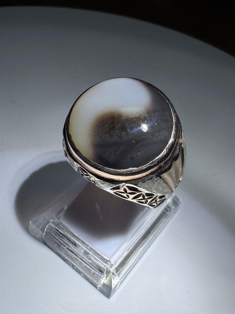 Cincin Permata YIN & YANG AGATE (Akid) - ada SIJIL, Men's Fashion ...