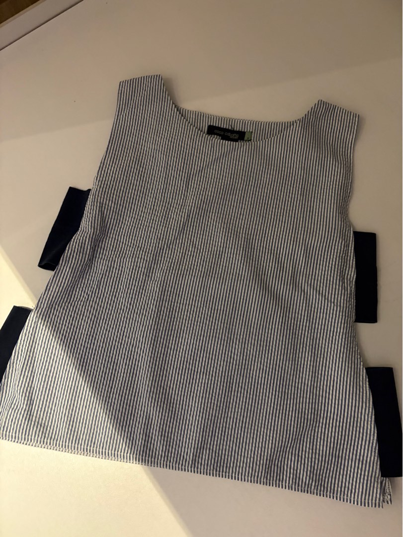 Coco Cabana Stripes Seersucker Top, Women's Fashion, Tops, Blouses on Carousell