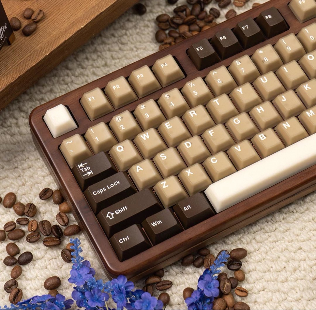 Coffee Themed Semi Translucent Cherry Profile Keycaps, Computers & Tech ...