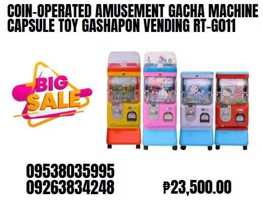 COIN OPERATED AMUSEMENT GACHA MACHINE CAPSULE TOY GASHAPON VENDING RT ...