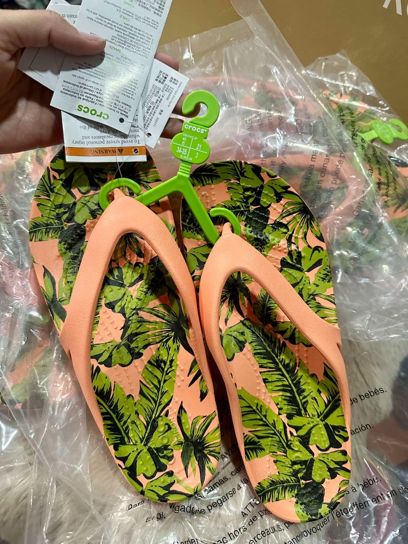 Crocs Crocs Women's Kadee II Palm Print Flip Thong Sandals W5-W9, Women ...