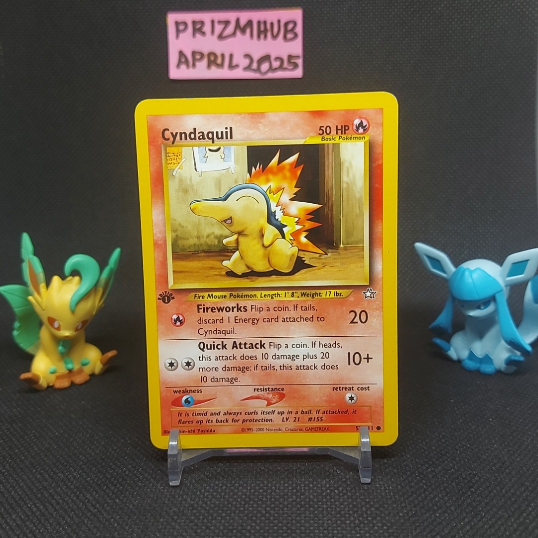 Cyndaquil 1st edition Neo Genesis Vintage Pokemon Card, Hobbies & Toys ...