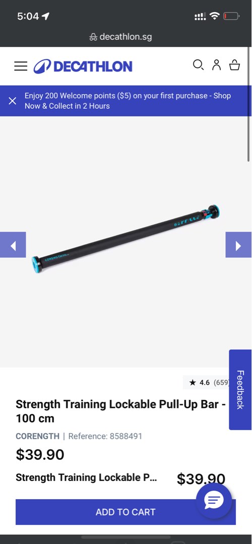 Decathlon Pull up bar, Sports Equipment, Exercise & Fitness, Toning ...