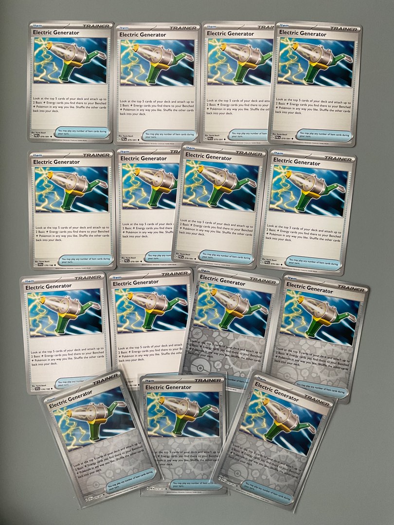 Electric generator Pokemon Tcg trainer playable cards non foil verse ...