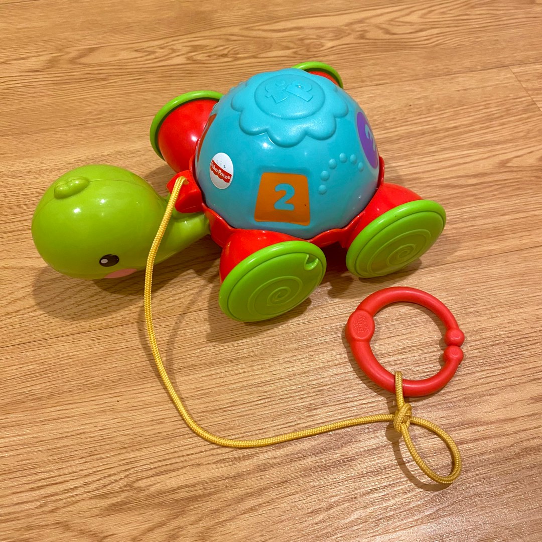 Fisher Price Pull Along Turtle | Mainan Latihan Jalan Anak Bayi Edukasi ...