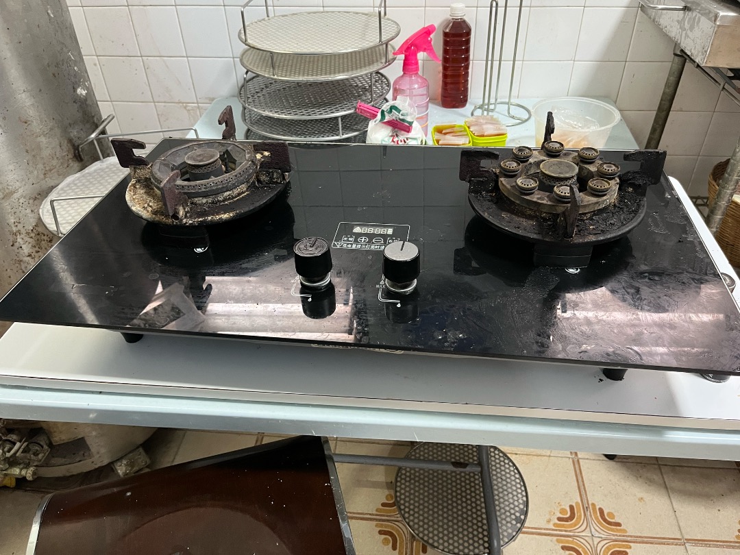 Flip Gas Stove Double Burner Gas Stove Tempered Glass Hob, TV & Home ...