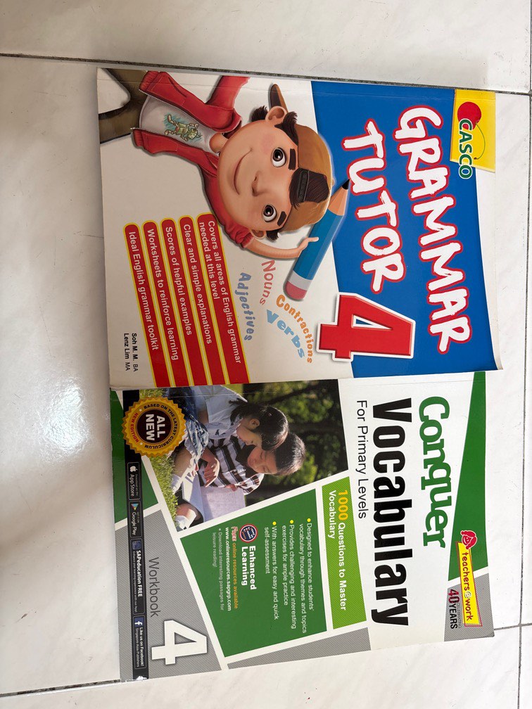 Grammar tutor 4 Casio, Conquer Vocabulary primary 4, Hobbies & Toys, Books & Magazines ...