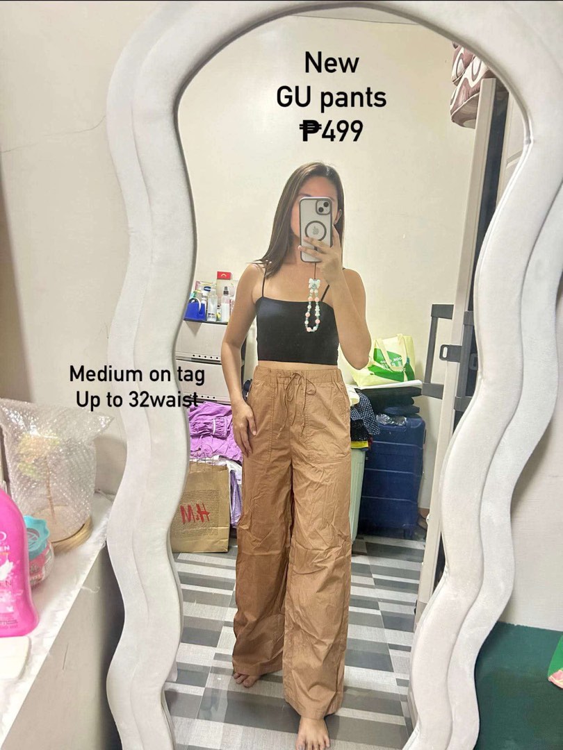 GU Brown Pants, Women's Fashion, Bottoms, Jeans on Carousell