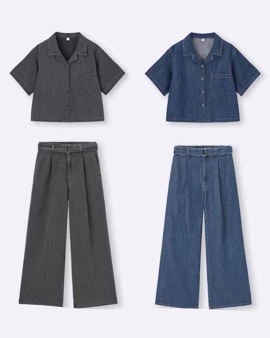 GU denim set, Women's Fashion, Dresses & Sets, Sets or Coordinates on ...