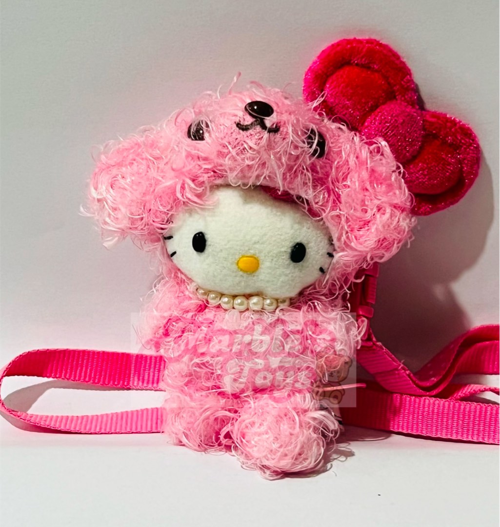 Hello Kitty Pink Poodle Gotochi lanyard plush charm, Women's Fashion ...