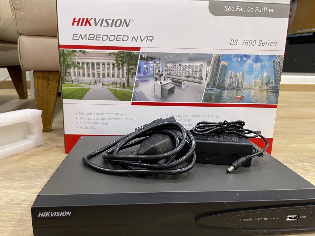 HIKVISION 4CH NVR DS-7600 Series for 4K CCTV Camera HDD Plug &Play ...